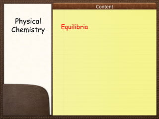 Equilibria chemical equilibria, dynamic equilibrium | PPTX