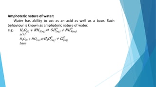 1st Lecture on Ionic Equilibria | Chemistry Part I | 12th Std | PPTX