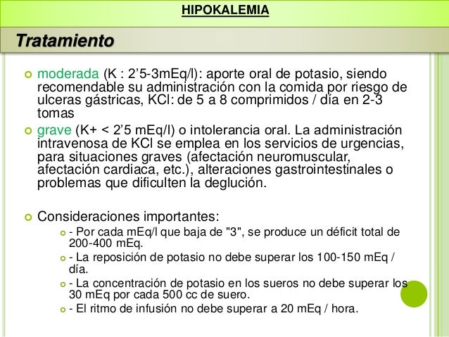 Equilibrio del potasio (Hipo e Hiperkalemia)