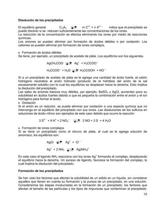 Equilibrio de precipitacion | PDF