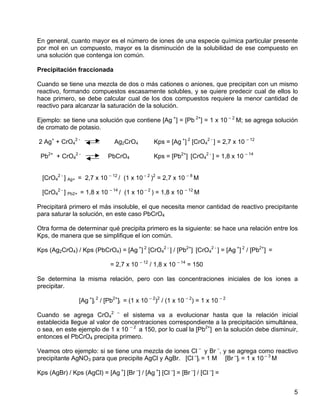 Equilibrio de precipitacion | PDF