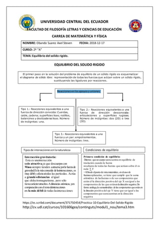 Equilibrio de solido rigido | DOCX