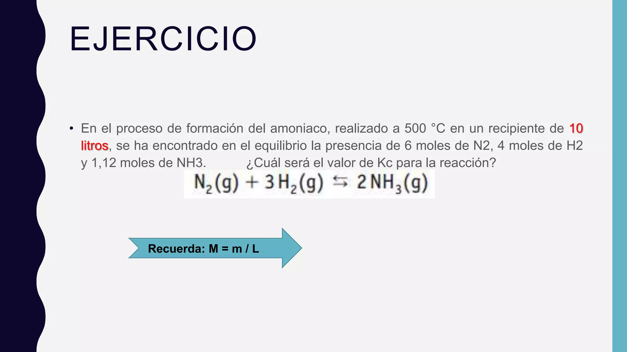 Equilibrio quimico: constante de equilibrio | PPTX
