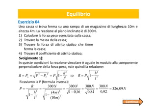 Equilibrio sul piano inclinato [s. caltabiano] | PDF