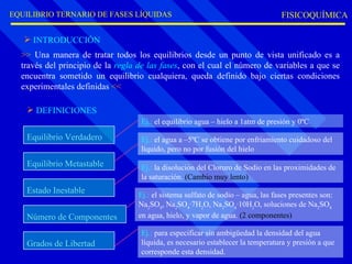 Tema 6. Equilibrio ternario entre fases líquidas | PPT
