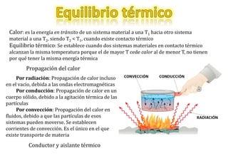 Equilibrio térmico: Definición de calor y medios de propagación | PDF