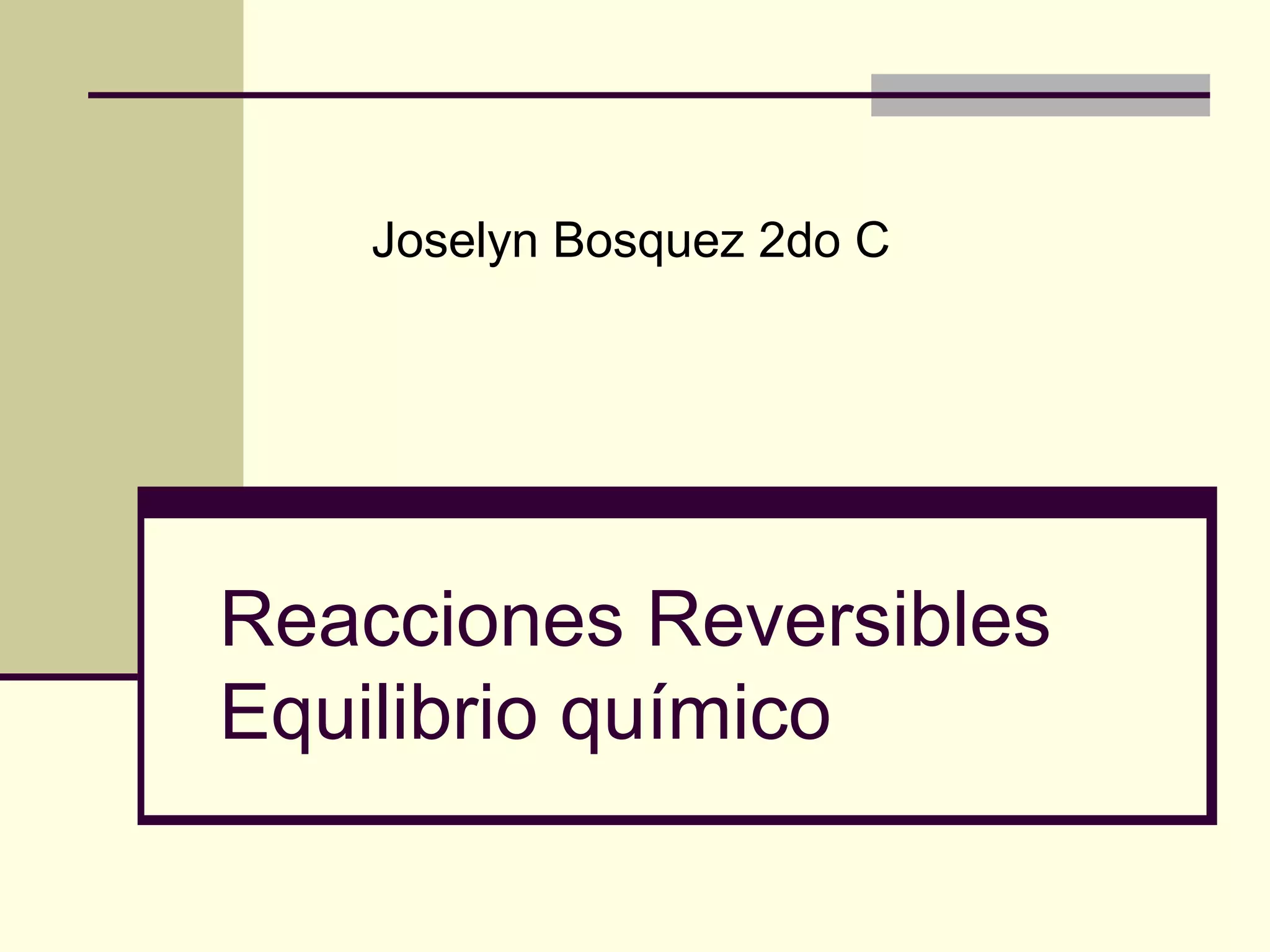 Equilibrio Y Le Chatelier Ppt