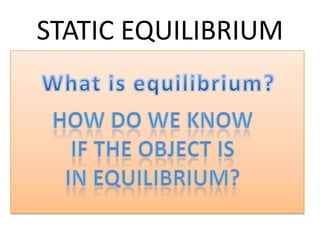 Equilibrium | PPTX