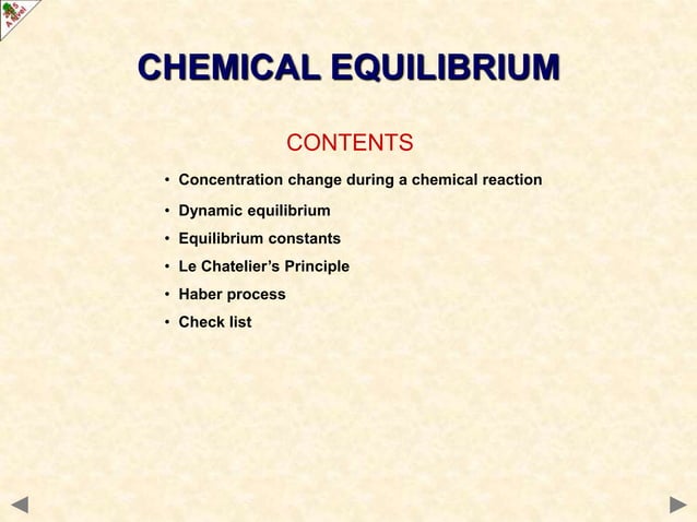 EQUILIBRIUM.ppt | Chemistry | Science