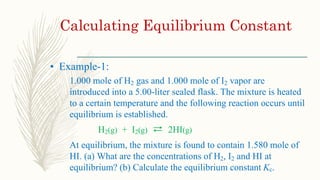 Equilibrium constant-presentation | PPTX