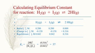 Equilibrium constant-presentation | PPTX