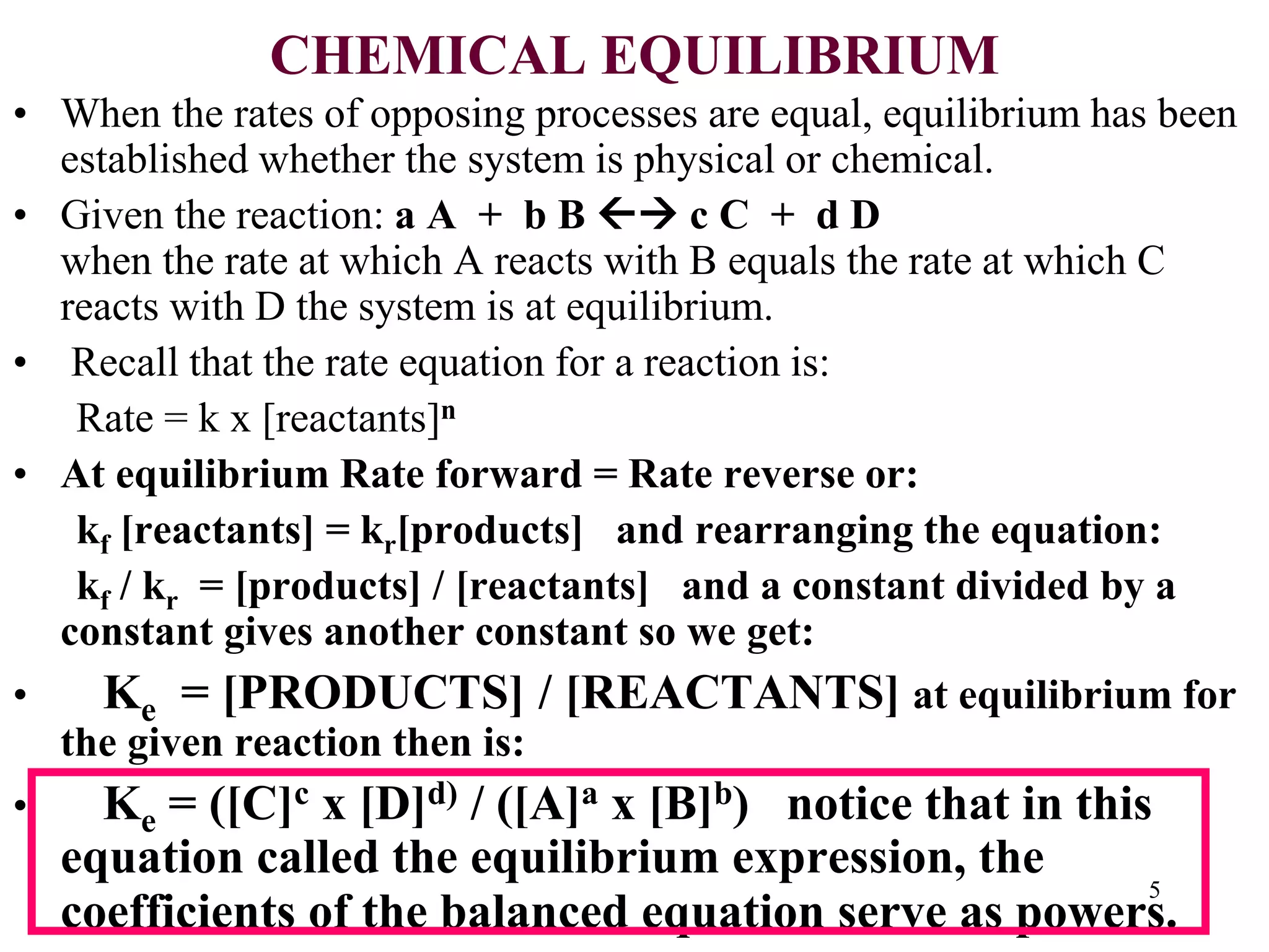Chemical Equilibrium | PPSX