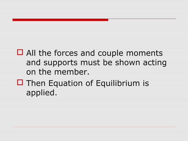 Presentation on Equilibrium and Equilibrium equation 2D | PPT