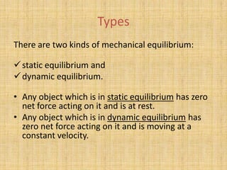 Equilibrium & equation of equilibrium in 3D | PPTX