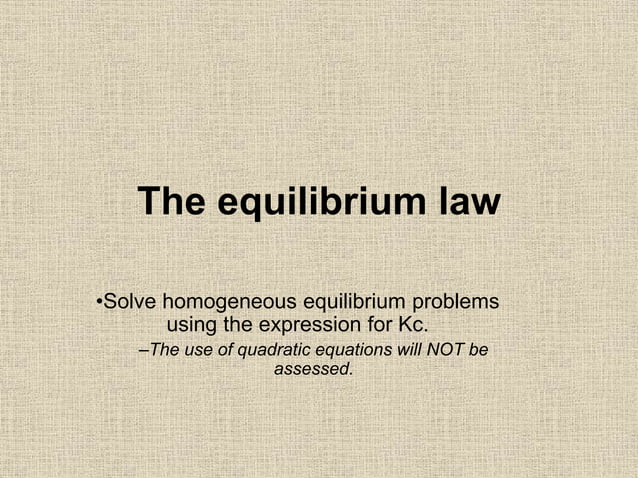 Equilibrium kc calculations | PPT