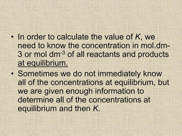 Equilibrium kc calculations | PPT