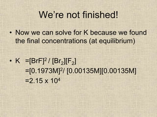 Equilibrium kc calculations | PPT