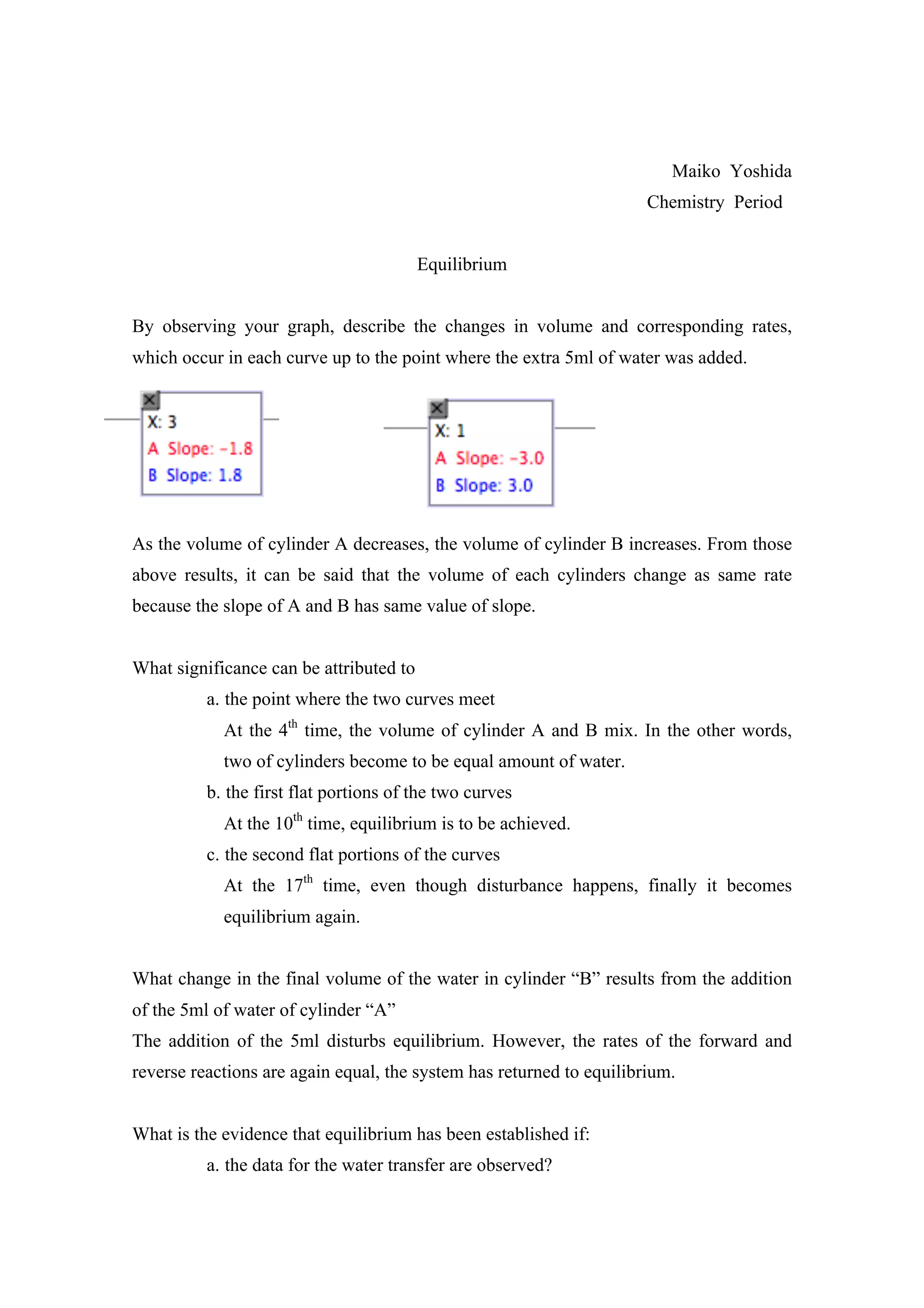 Equilibrium lab | PDF