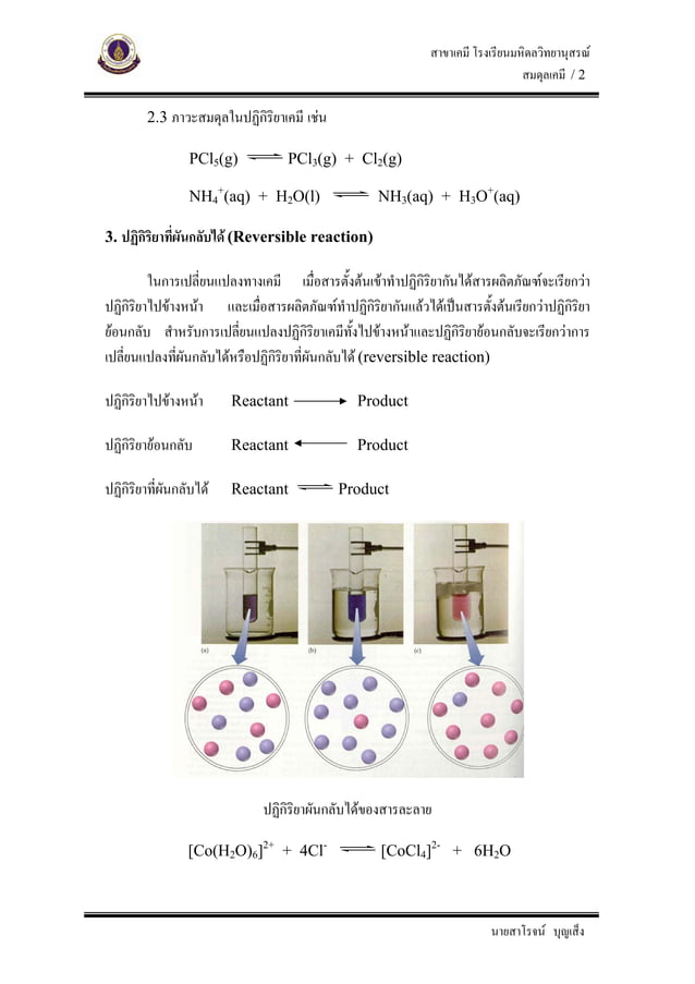 Equilibrium mahidol | PDF