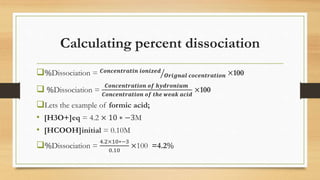 Equilibrium of weak acids | PPTX