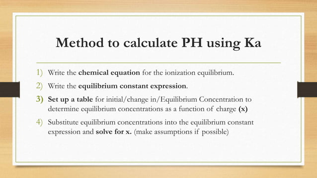 Equilibrium of weak acids | PPTX | Chemistry | Science