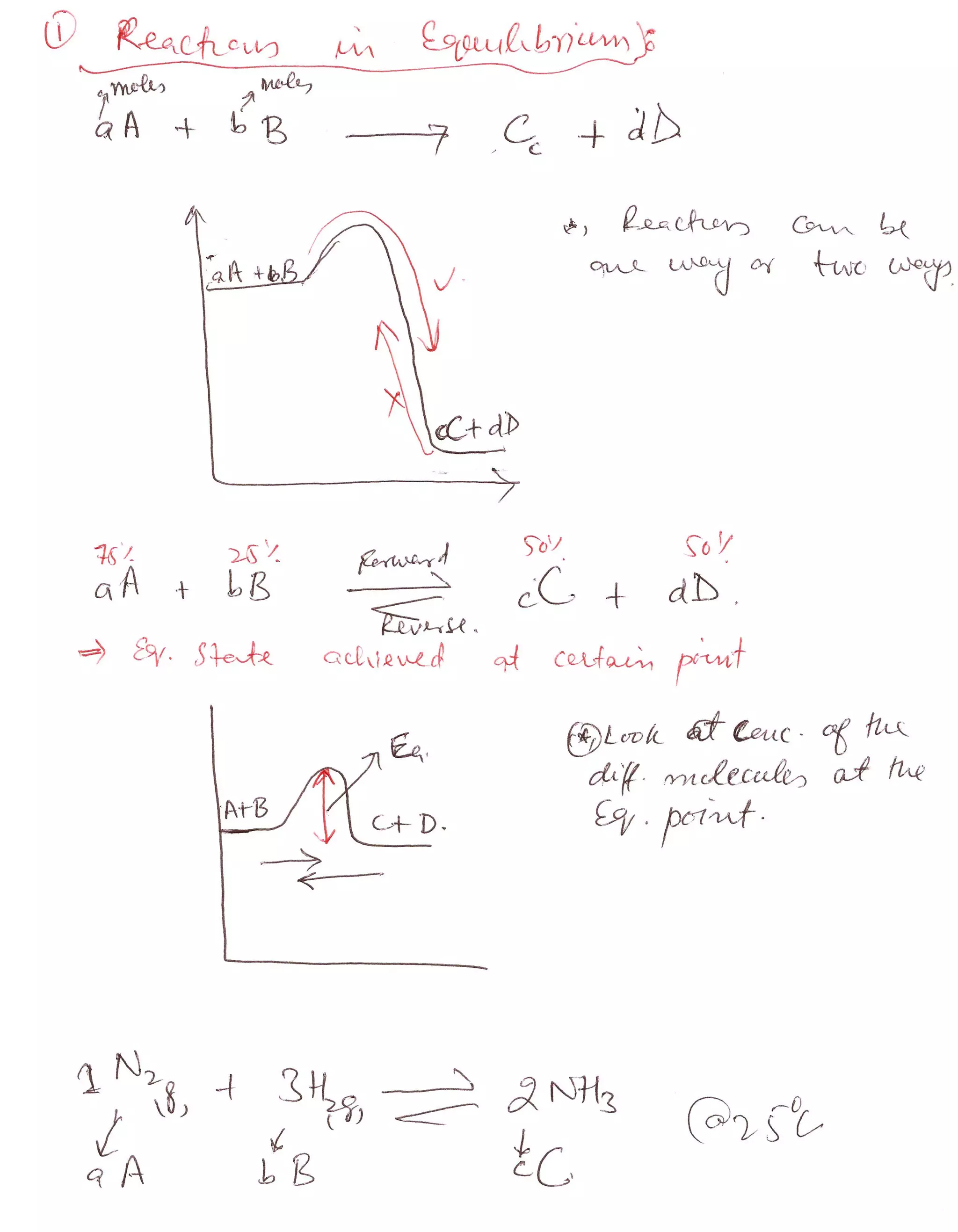 Equilibrium reactions | PDF