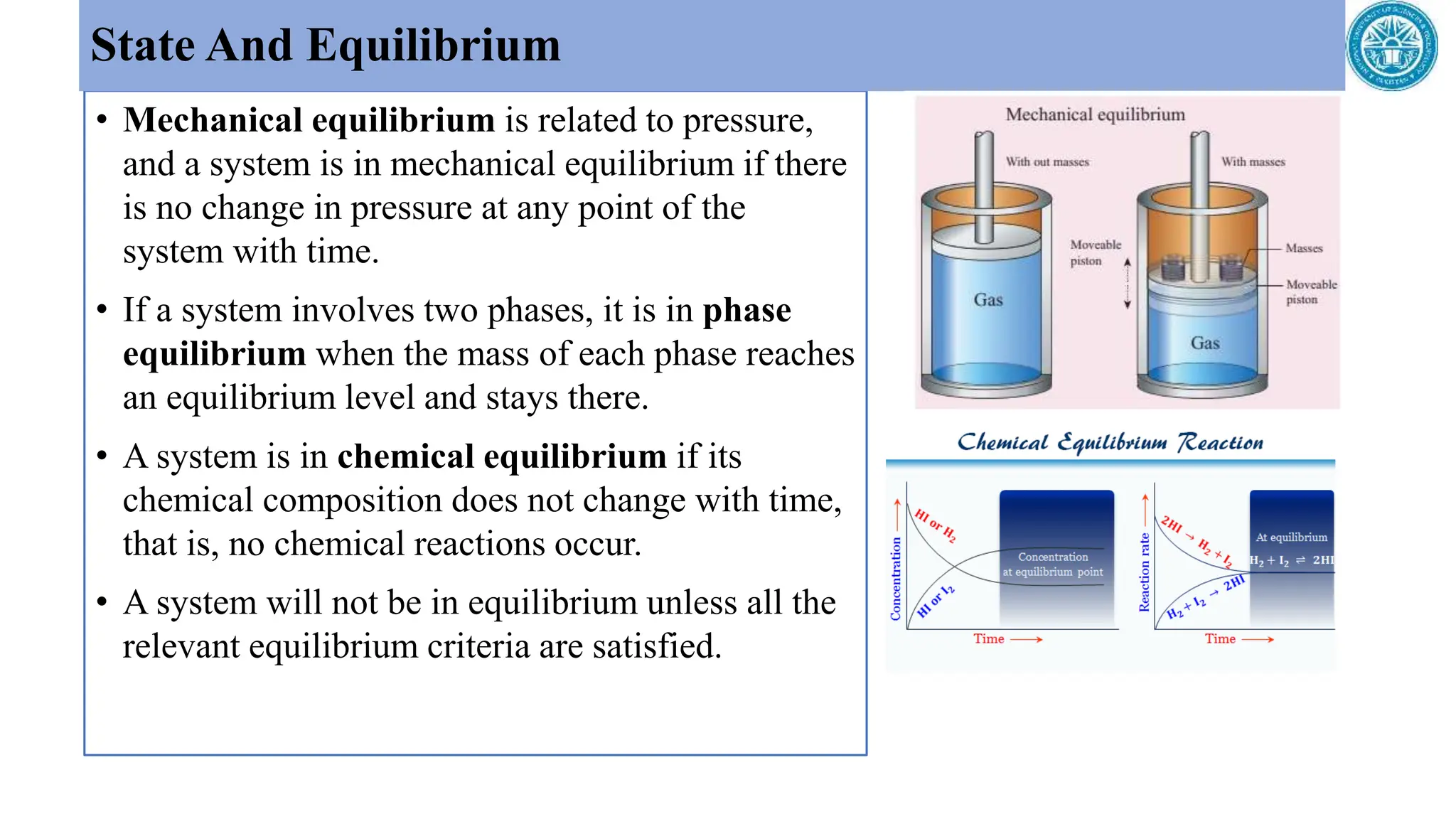 Equilibrium states, and processes eauilibrium | PPT