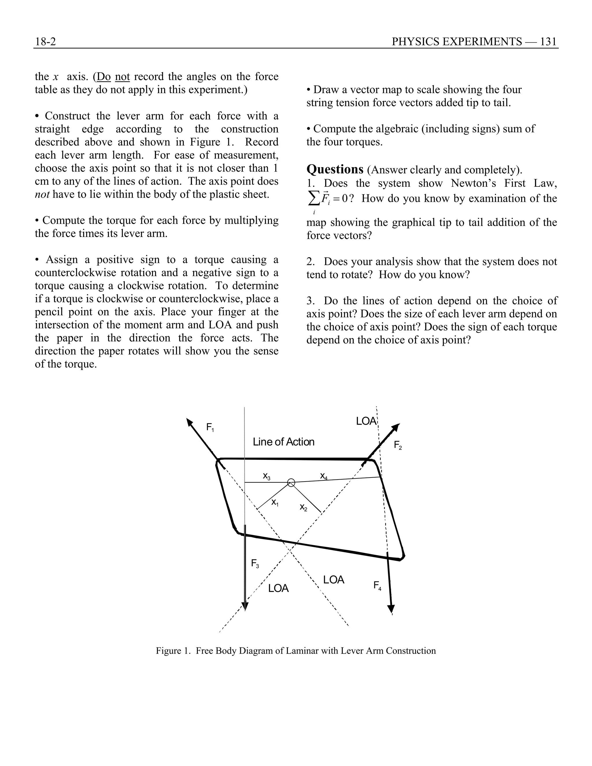 Equil non concurrent_forces | PDF