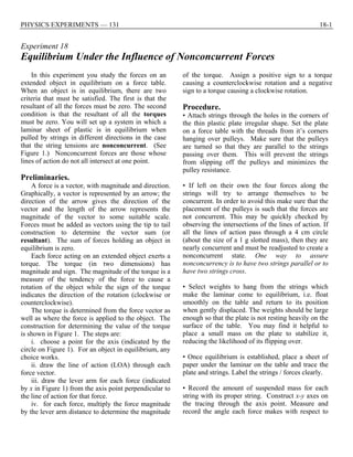 Equil non concurrent_forces | PDF