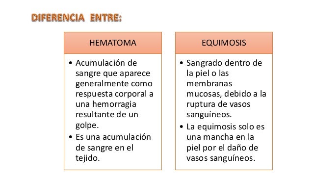 Equimosis y hematoma