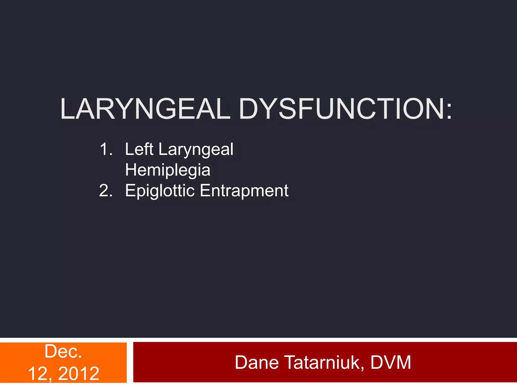 Equine larynx | PPTX