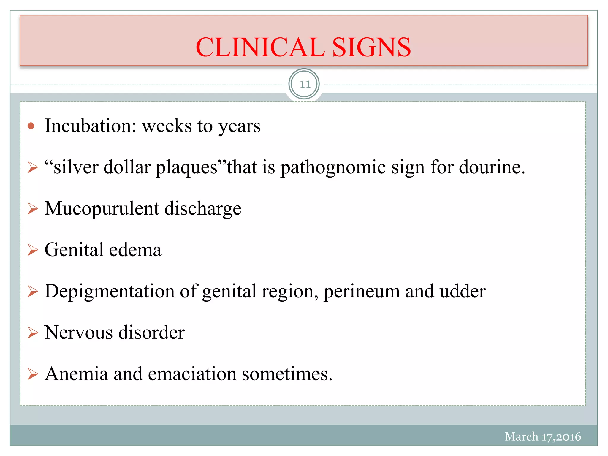 Equine trypanosomiasis(dourine) | PPTX