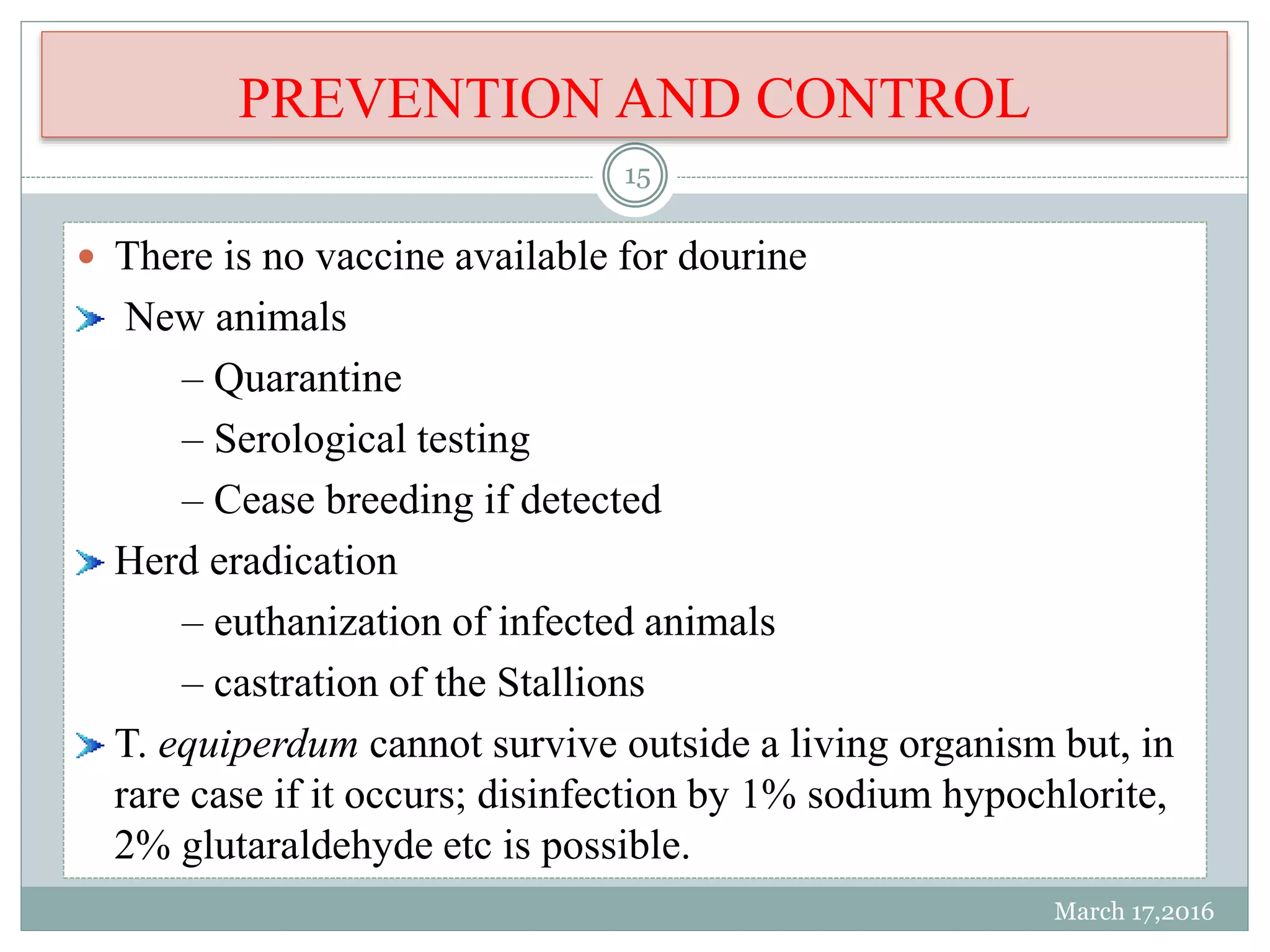 Equine trypanosomiasis(dourine) | PPTX