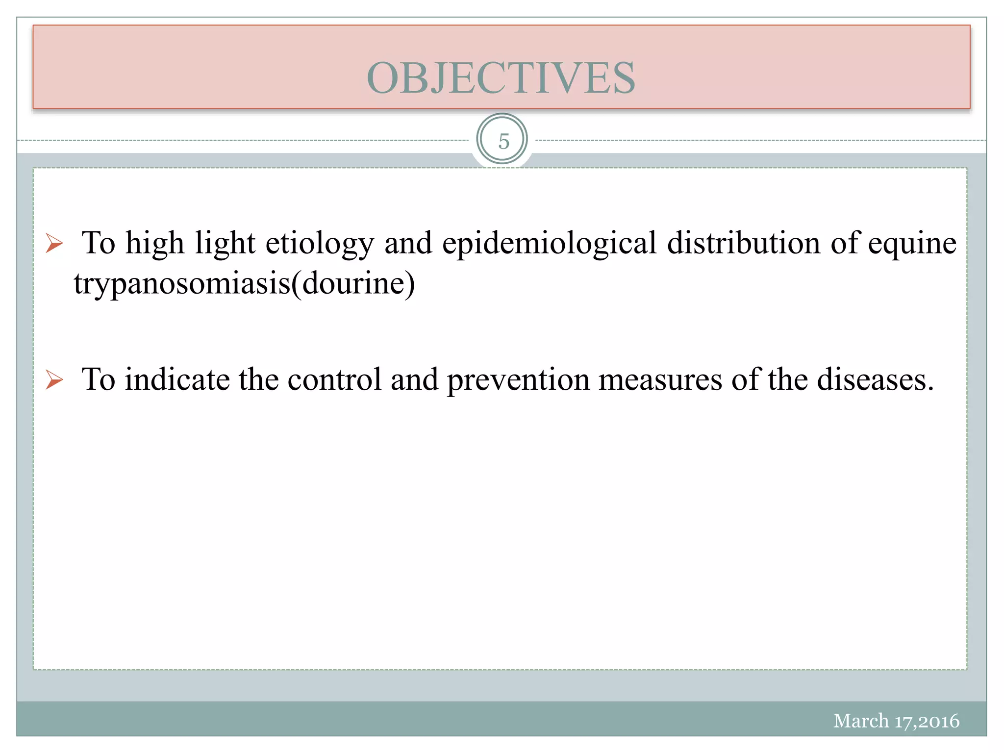 Equine trypanosomiasis(dourine) | PPTX
