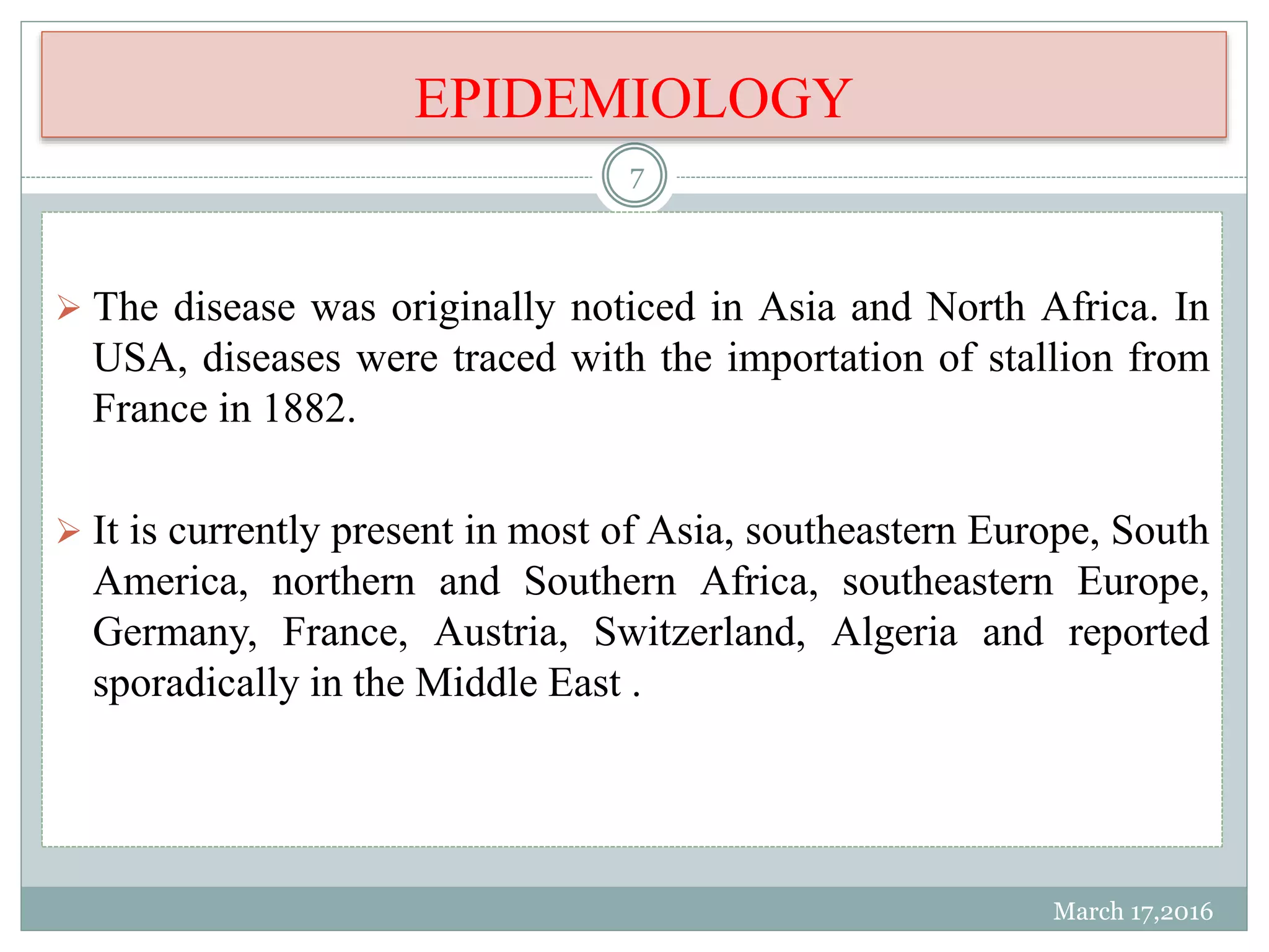 Equine trypanosomiasis(dourine) | PPTX