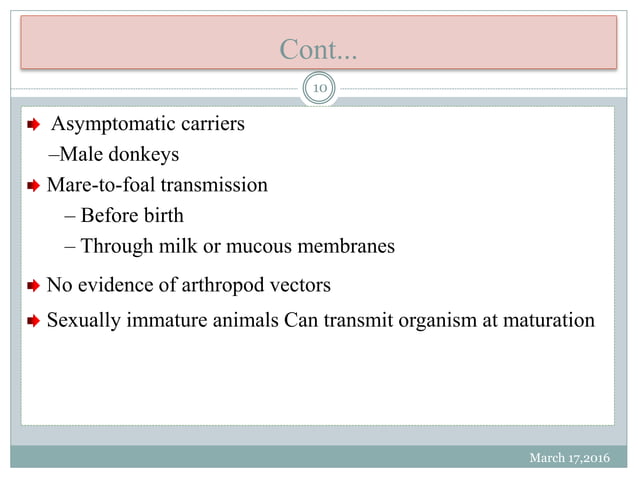Equine trypanosomiasis(dourine) | PPTX