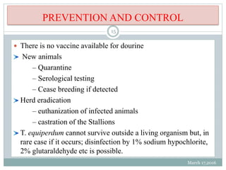 Equine trypanosomiasis(dourine) | PPTX
