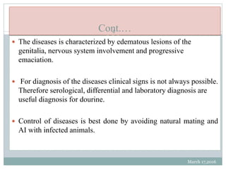 Equine trypanosomiasis(dourine) | PPTX