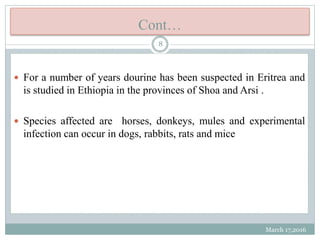 Equine trypanosomiasis(dourine) | PPTX