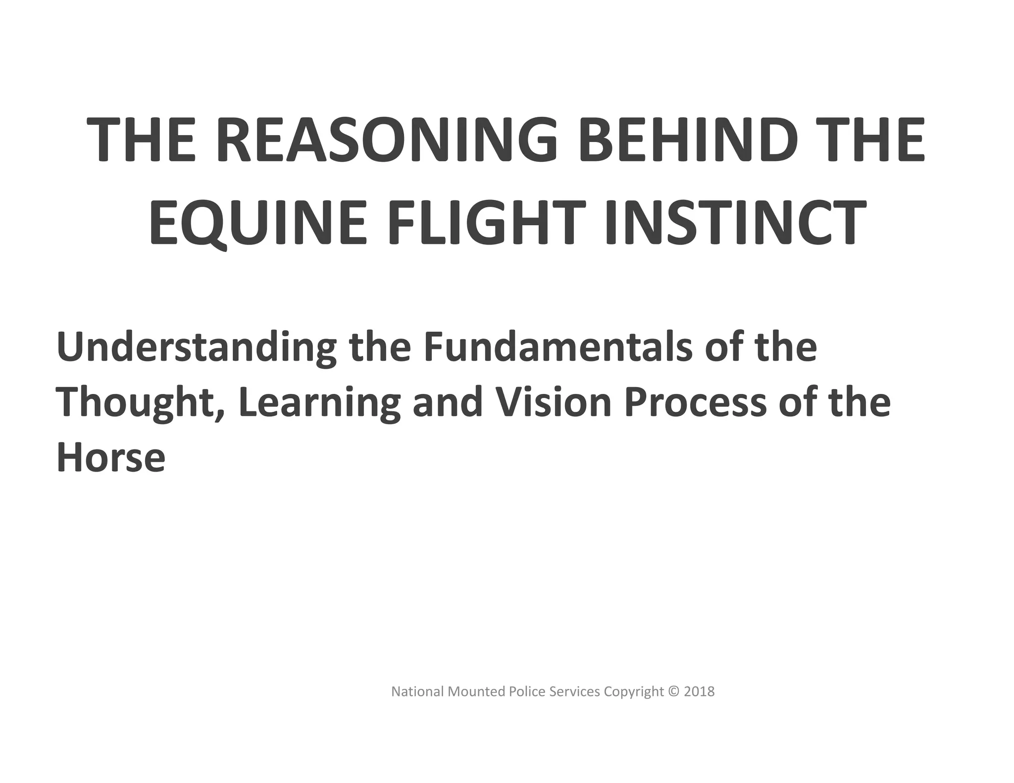 Equine Vision Explained | PPT | Free Download