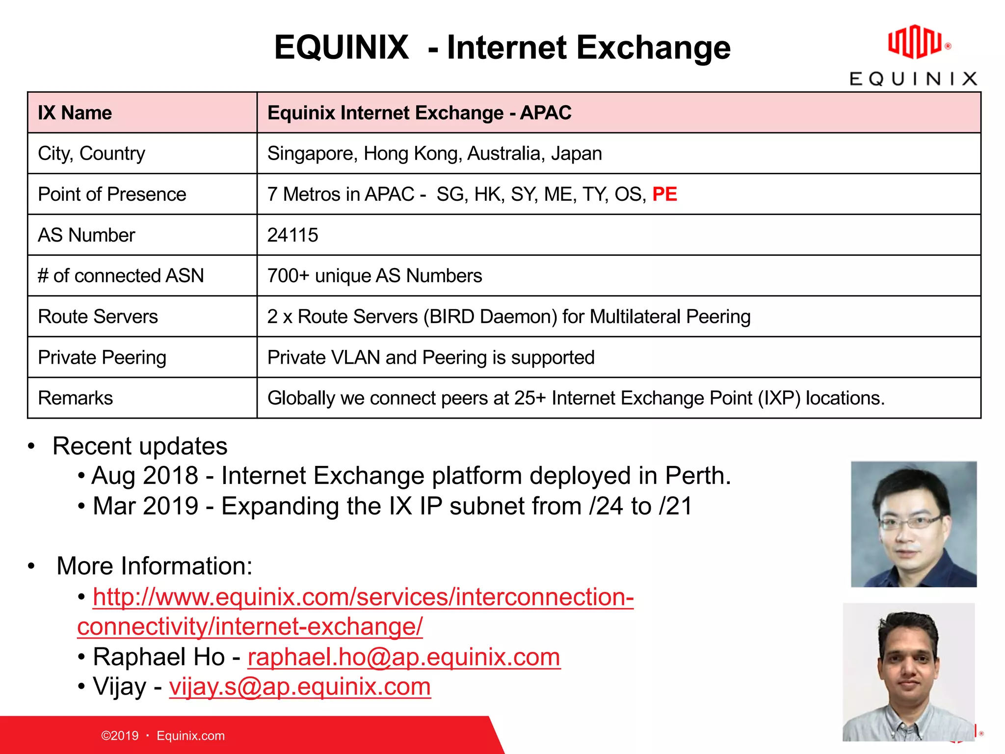 Equinix Updates IP Address Renumbering | PDF
