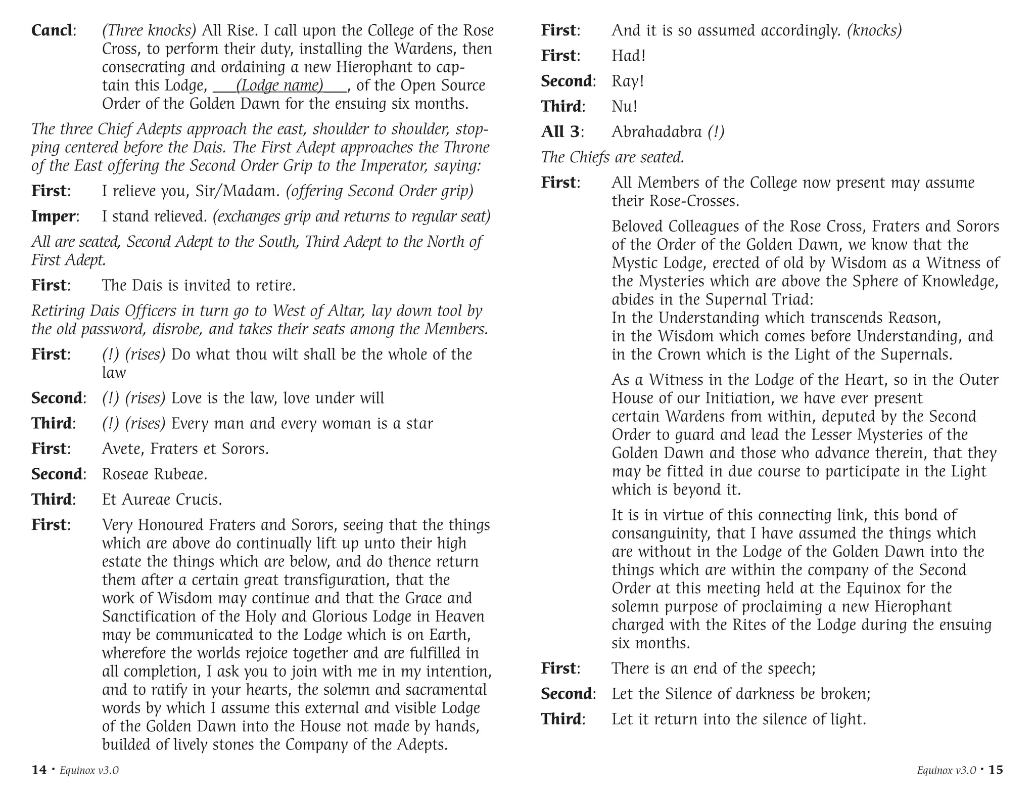 Equinox ceremony H.'.O.'.G.'.D'. | PDF