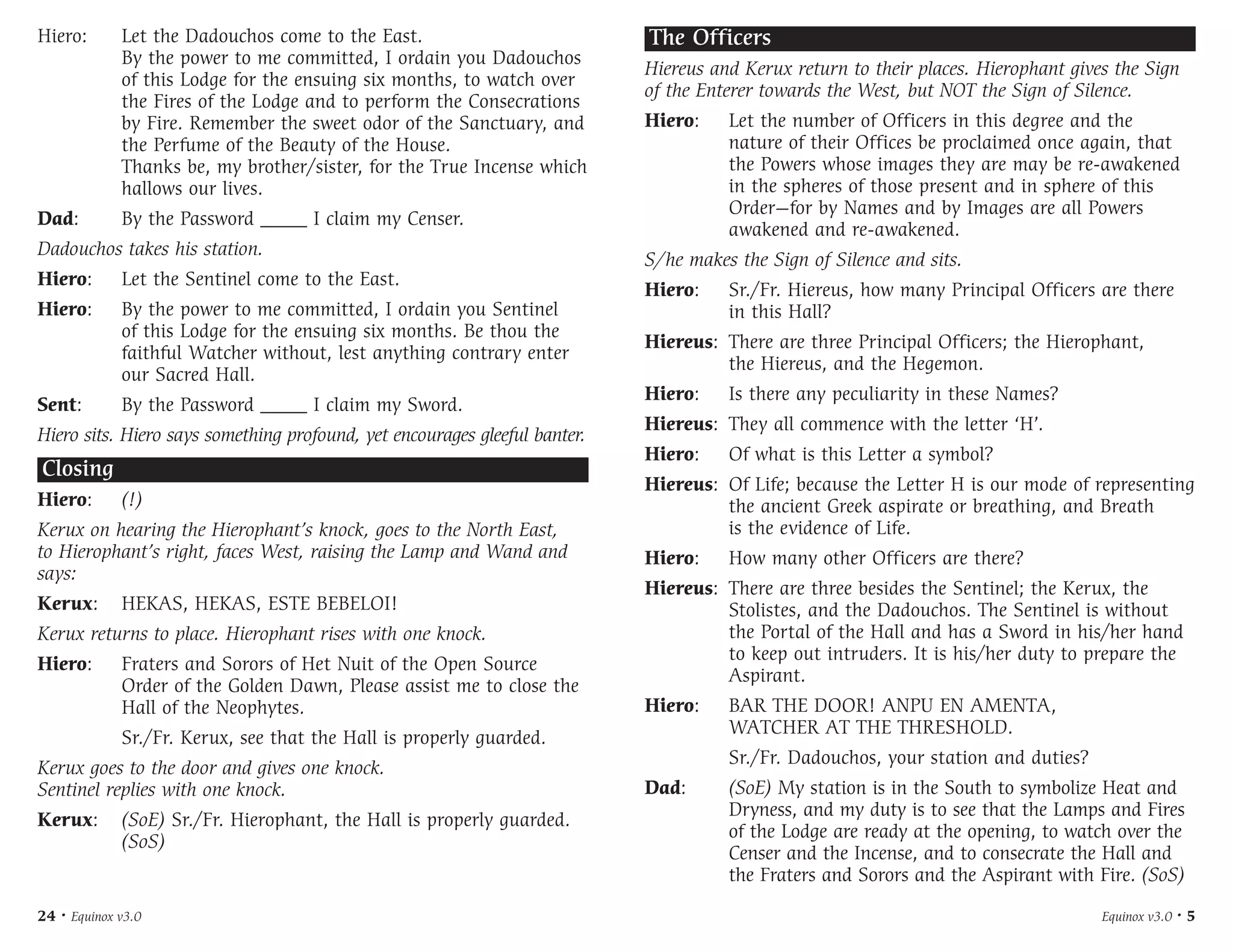 Equinox ceremony H.'.O.'.G.'.D'. | PDF