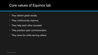 Equinox Lab on food testing | PPTX