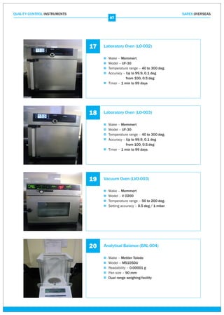 Equipment-list-Quality-Control.qualiy control | PDF