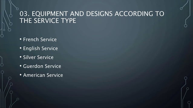 Equipment and design consideration in banquet management | PPTX | Home ...