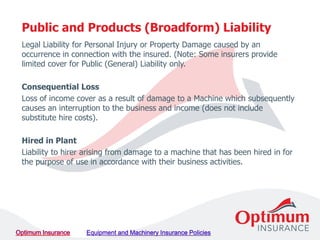 Equipment and Machinery Insurance Policies | PDF