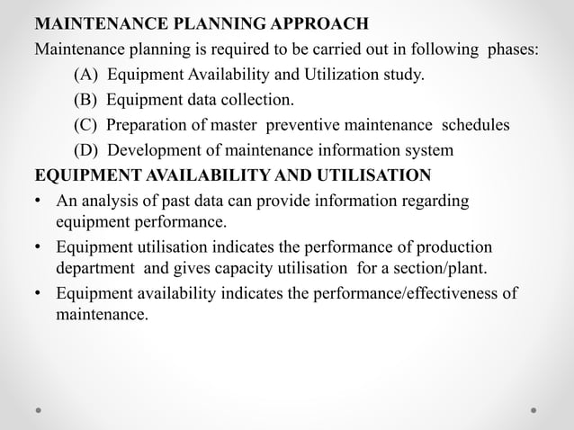 Maintenance Management | PPTX