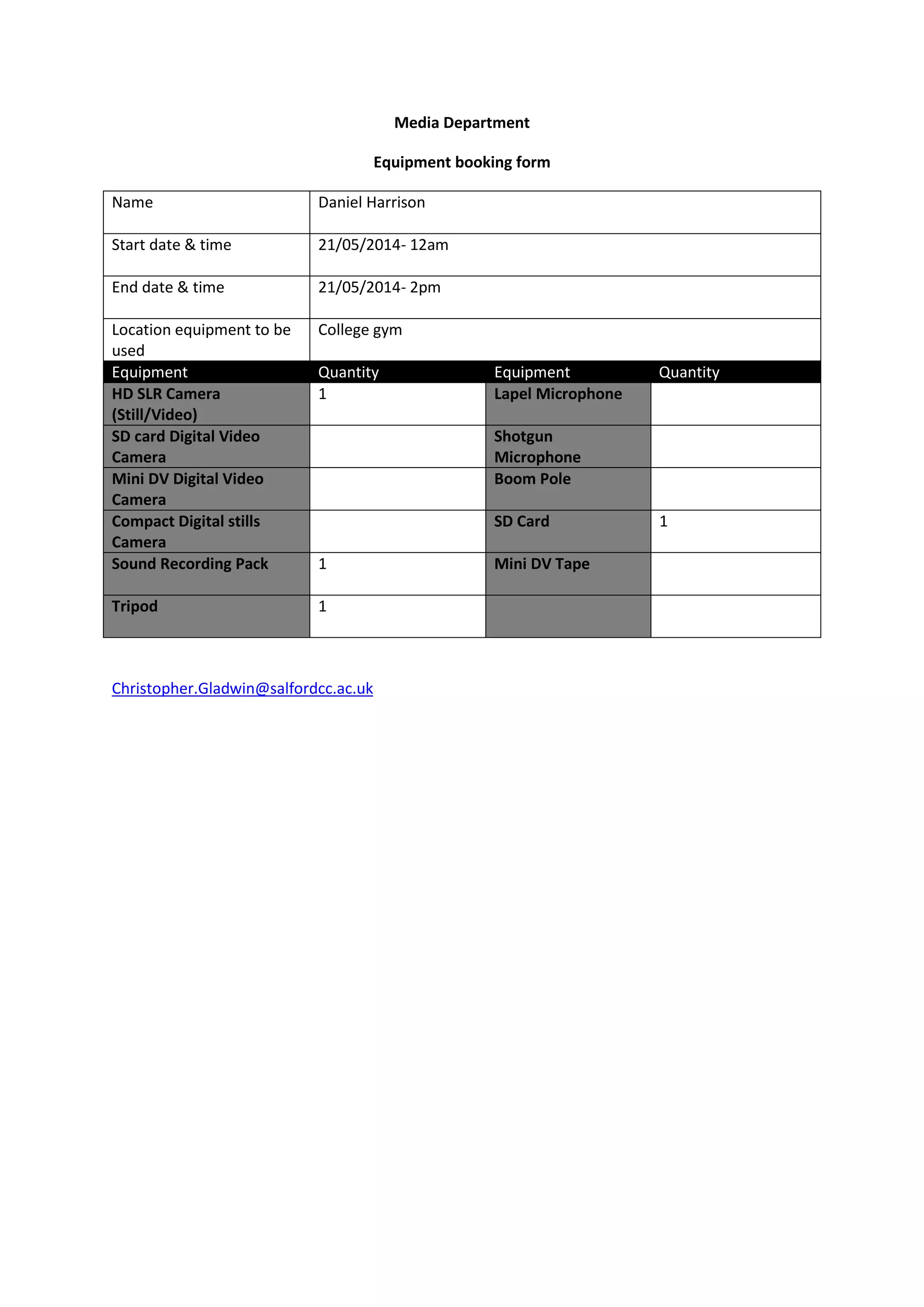 Equipment booking form_ | DOCX
