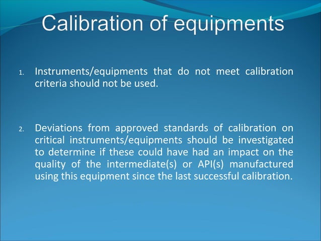 Equipment calibration PPT by Shravan Kumar | PPT